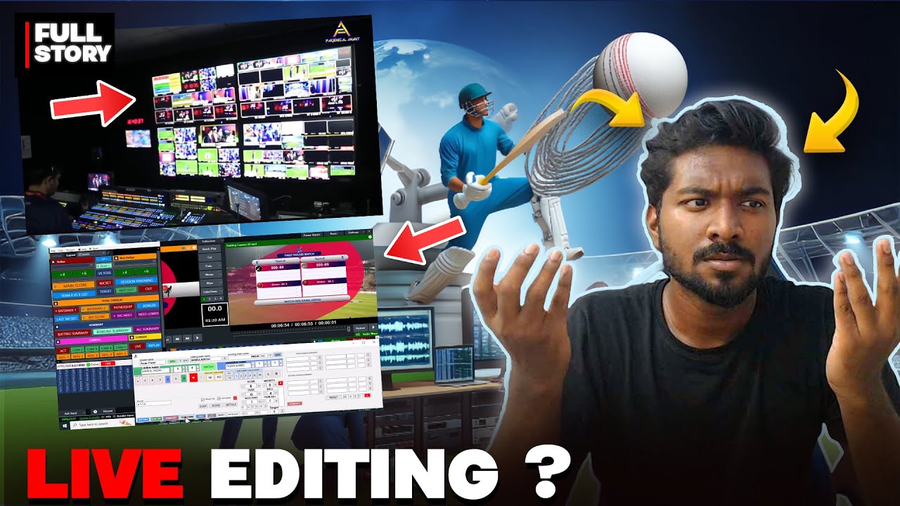 Cricket Match... Behind the Scenes.. How Live Editing is Done in ...