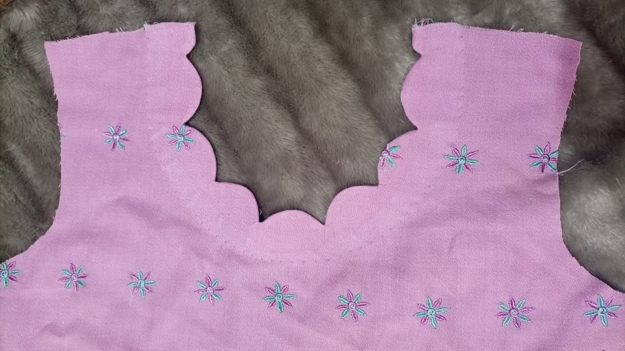 Cut work neck design cutting and stitching. - YouTube