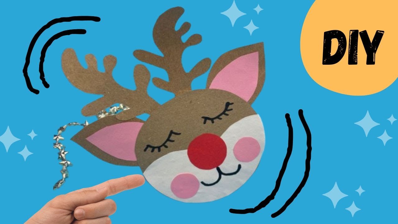 DIY: WIEBELENDE RENDIER KAART MAKEN - Kerstkaart maken / Knutselen met ...