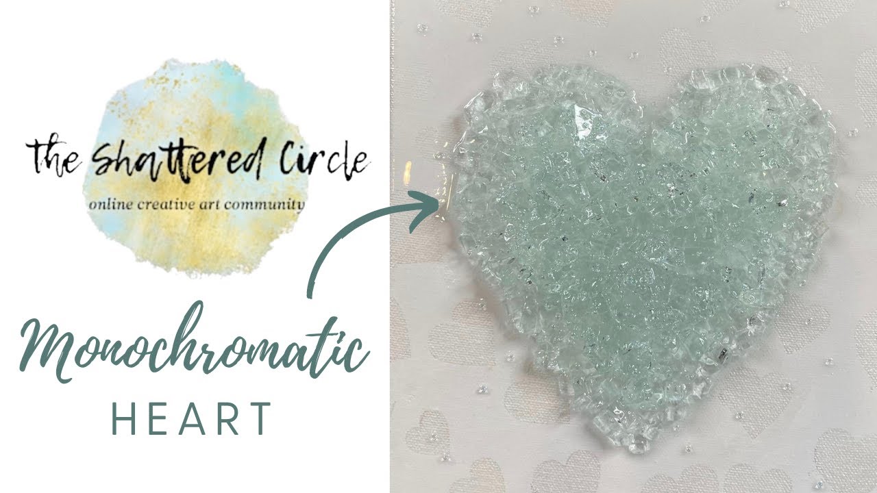 Monochromatic Heart (Glass & Resin Art Tutorial) - YouTube