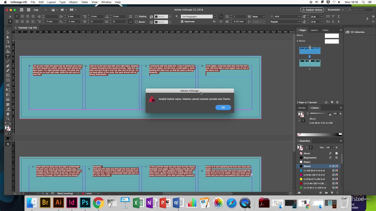 Adobe InDesign - how to add text and link multiple text boxes ...