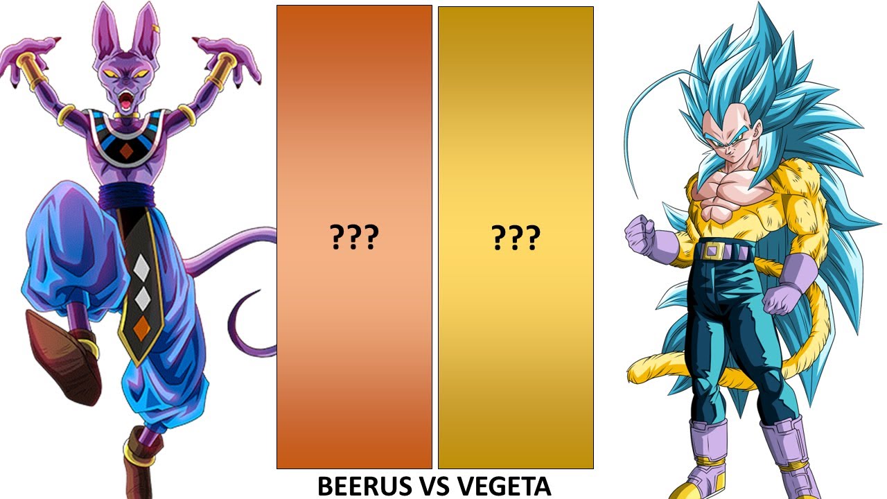 BEERUS VS VEGETA POWER LEVEL - YouTube