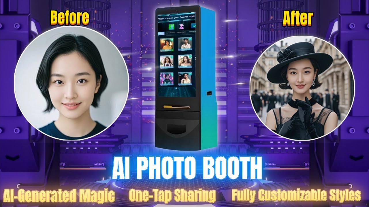 AI Photo Booth for Events | Digital Image Photo Experience Machine ...