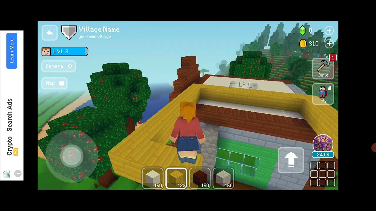 part 3 block craft 3D dusra portion bhi banaya - YouTube