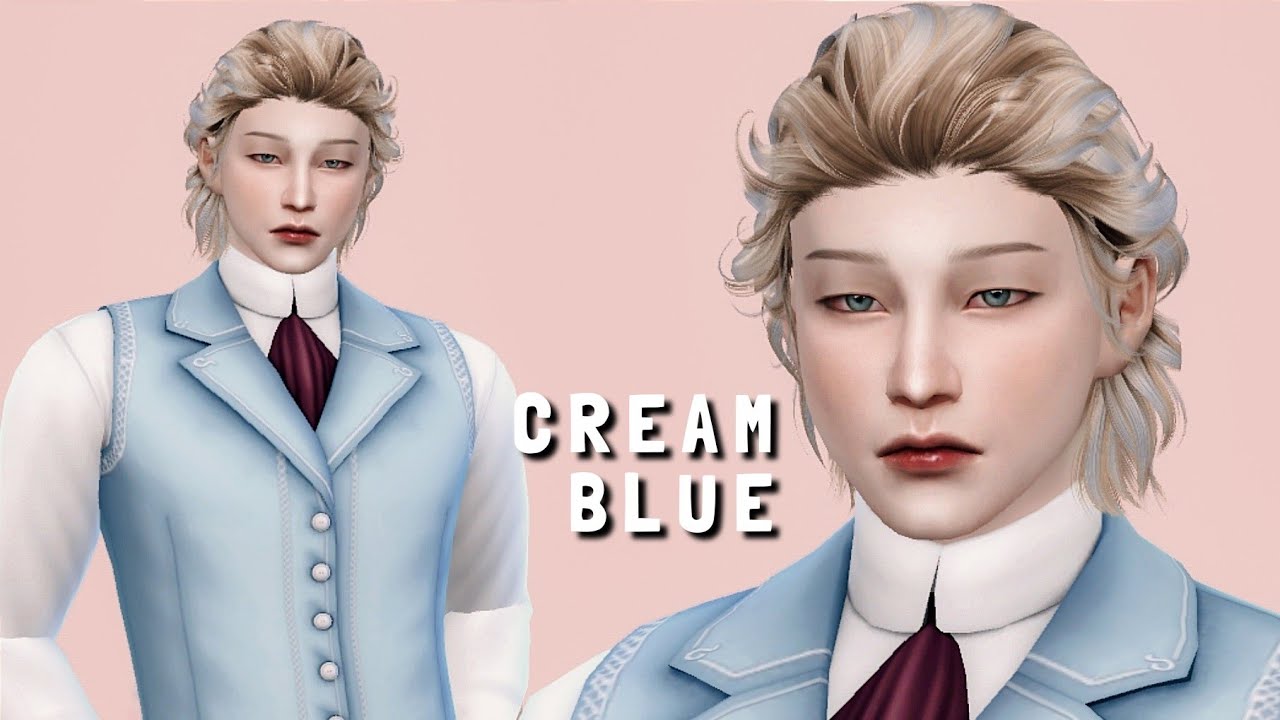 The Sims 4 | CREAM BLUE SIMS | + CC Links - YouTube