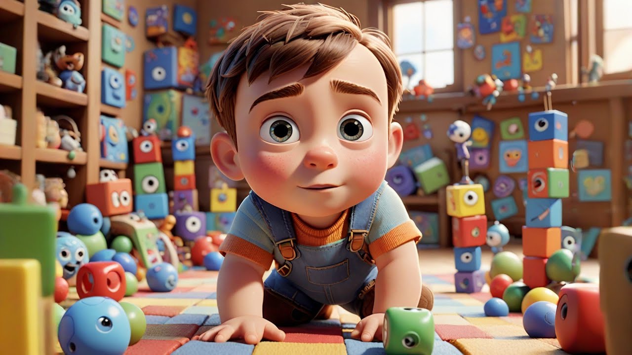Baby Ray Plays with Blocks | Building & Creativity Song for Kids ...