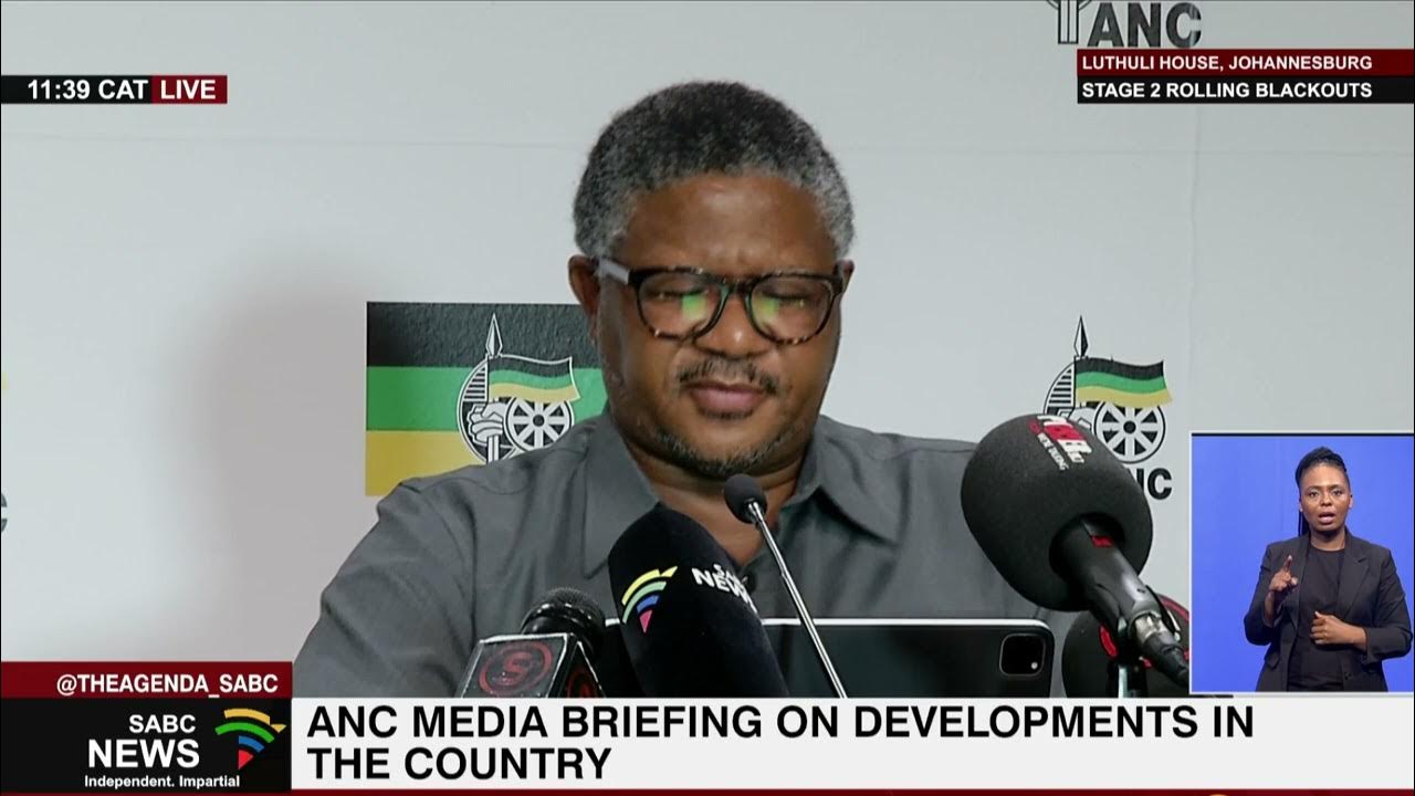 ANC media briefing on developments in the country - YouTube