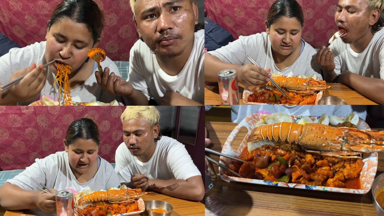 OCTOPUS 🐙LOBSTERS 🦞 FIRST TIME KHAKO BURA BUDI LAY | RAMEN 🍝|MOMO 🥟🥟 ...