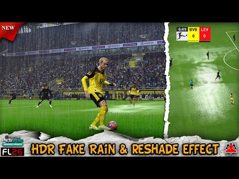 New Reshade & HDR Fake Rain Effect + Installation - PES 2021 & Football ...