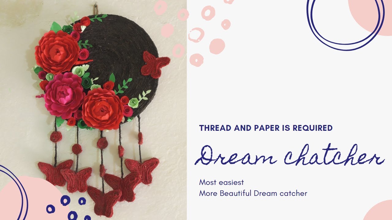 How to make dream catcher | Paper dream catcher diy | Paper Art ...