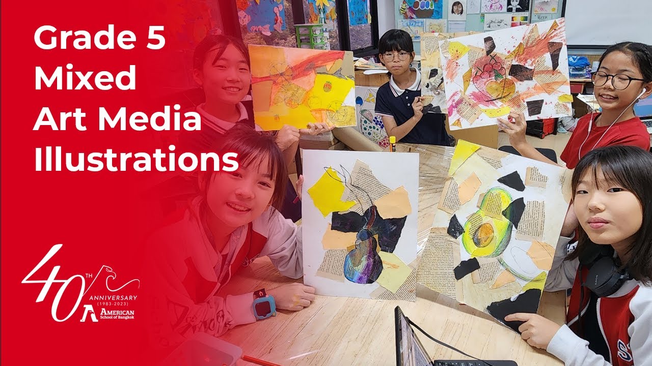 Grade 5 Mixed Art Media Illustrations - YouTube