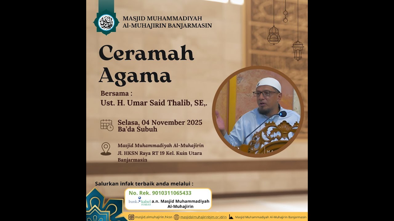 Kajian Selasa Subuh Bersama Ust. H. Umar Said Thalib, SE - YouTube
