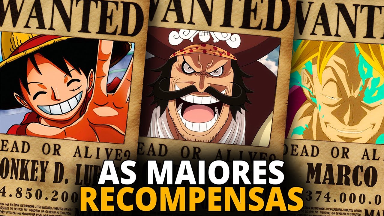 AS RECOMPENSAS MAIS ALTAS DE TODOS OS TEMPOS | ONE PIECE (MAIORES ...