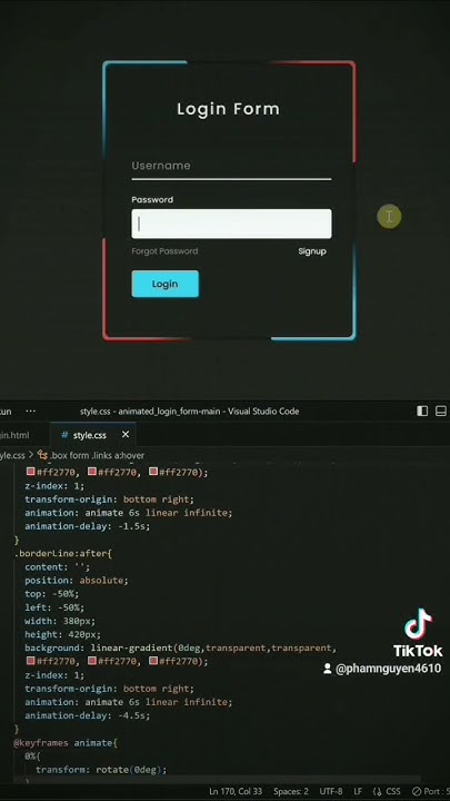 Login Form Animation - YouTube