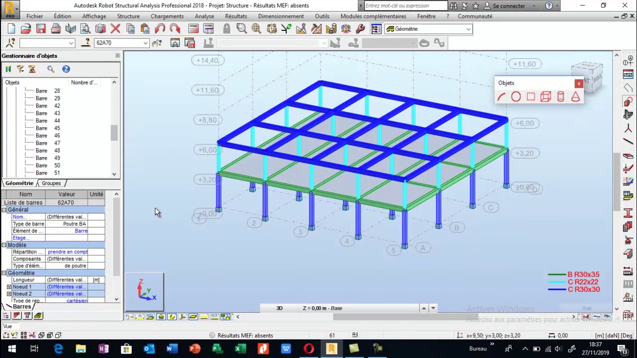 Tutoriel Robot Structural Analysis: Bâtiment R+5 en Béton Armé : Partie ...