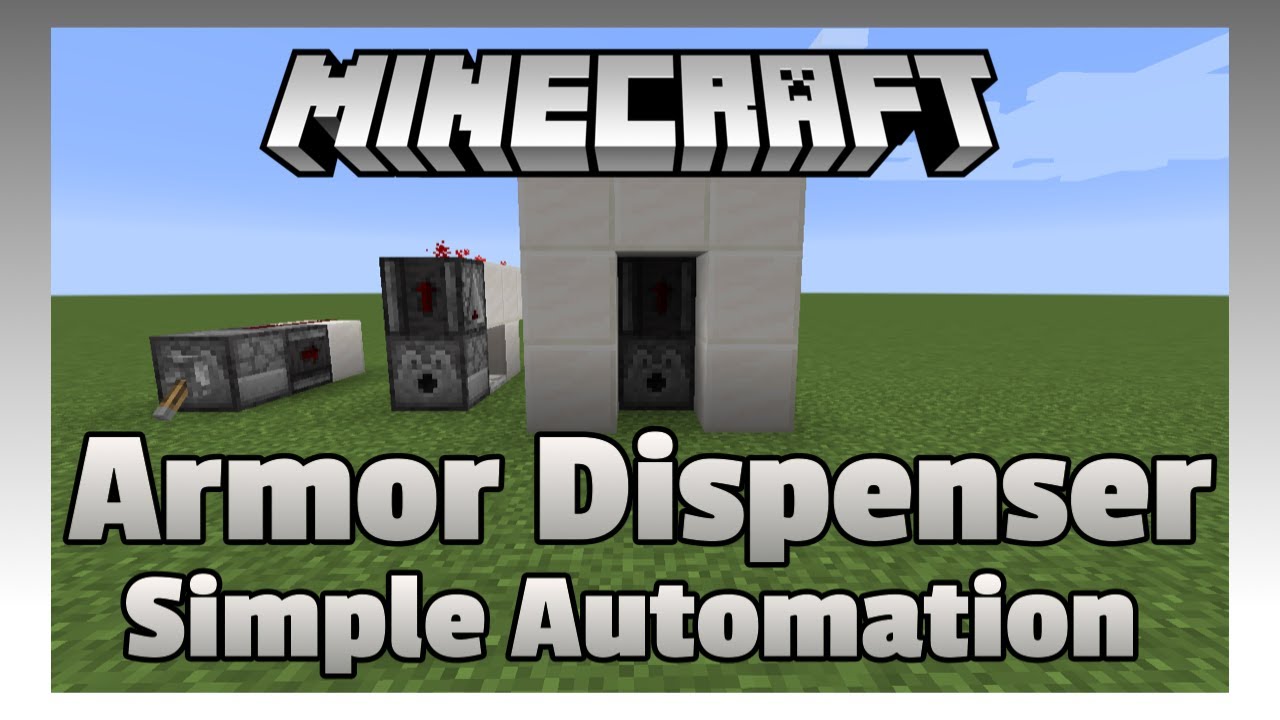 Armor Dispenser - Simple Minecraft Vanilla Automation - YouTube