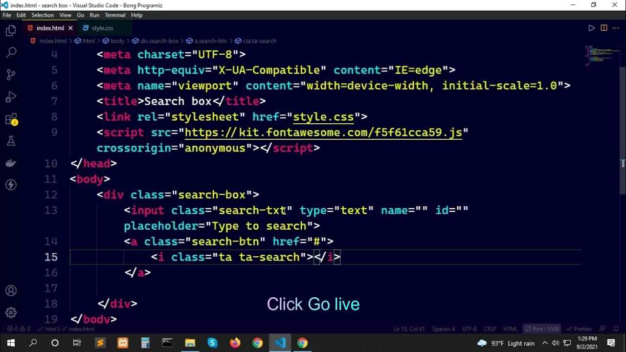 Awesome Css Search Box Using Only Html And Css Youtube