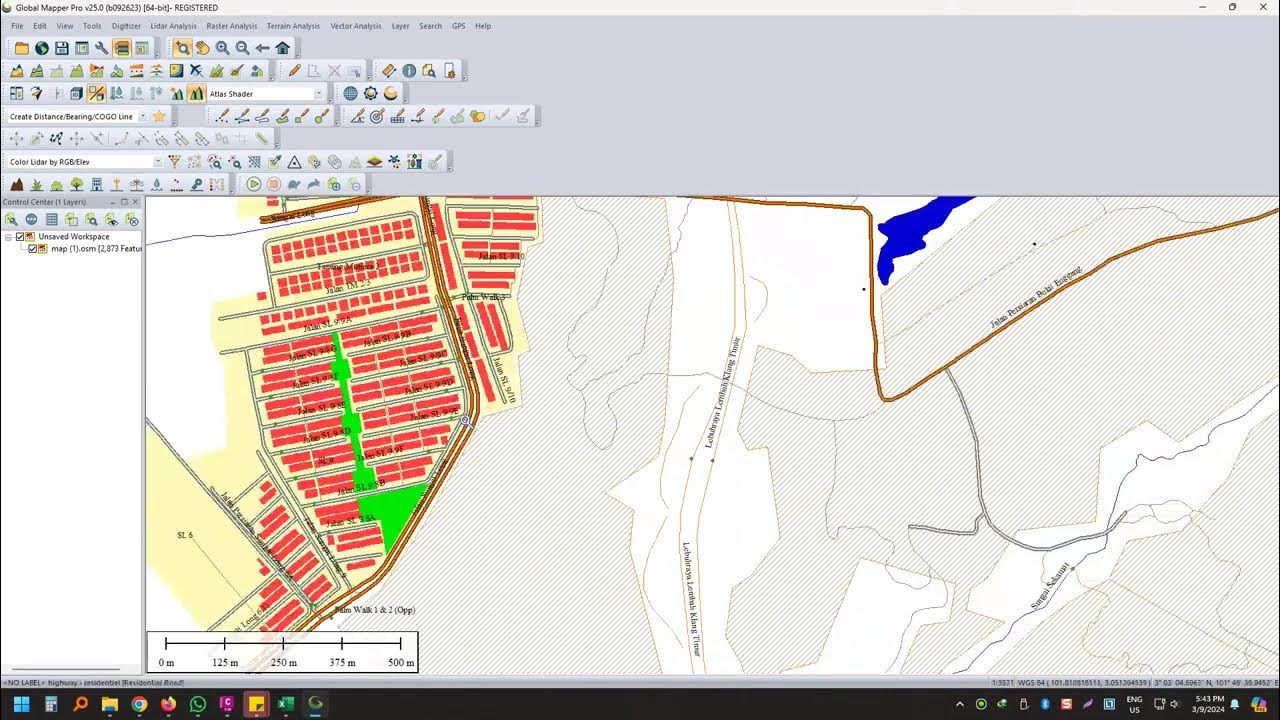 Converting OSM data to AutoCAD Drawing format using Global Mapper - YouTube