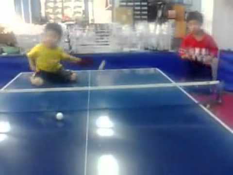 Детский настольный теннис, тренировка. - YouTube