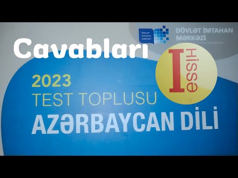 yeni  test toplusu Azərbaycan dili 1-ci hissə  cavabları - 2023 (DİM)