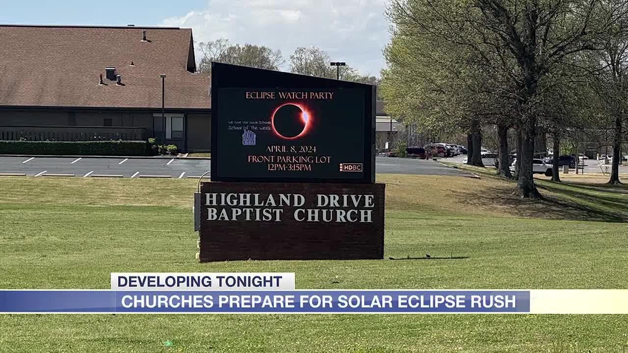 Churches prepare for solar eclipse rush - YouTube