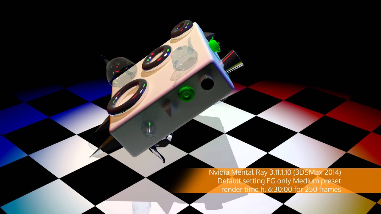 Comparison Nvidia Mental Ray and Chaos Group V-ray test 001 - YouTube