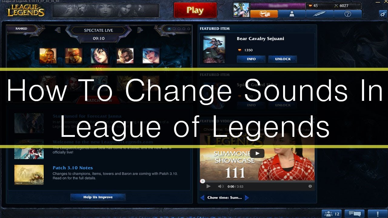 How To Change All Music And Sounds In League of Legends | Log-in Music ...
