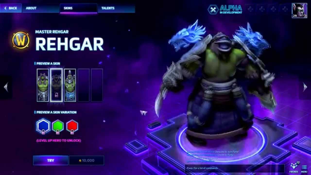 -New Hero SKINS - Rehgar -- Heroes of the Storm! - YouTube