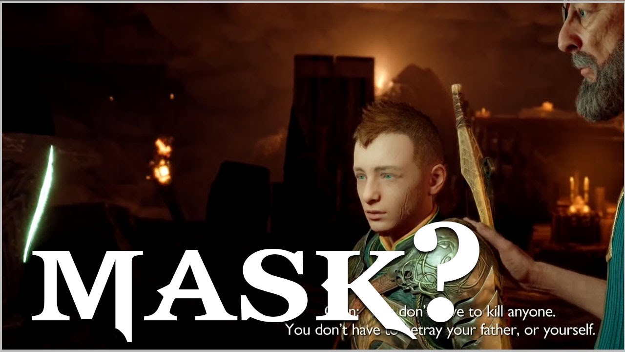Odin shows Atreus the Mask and Atreus gets Ingrid (Sword) - God of War ...