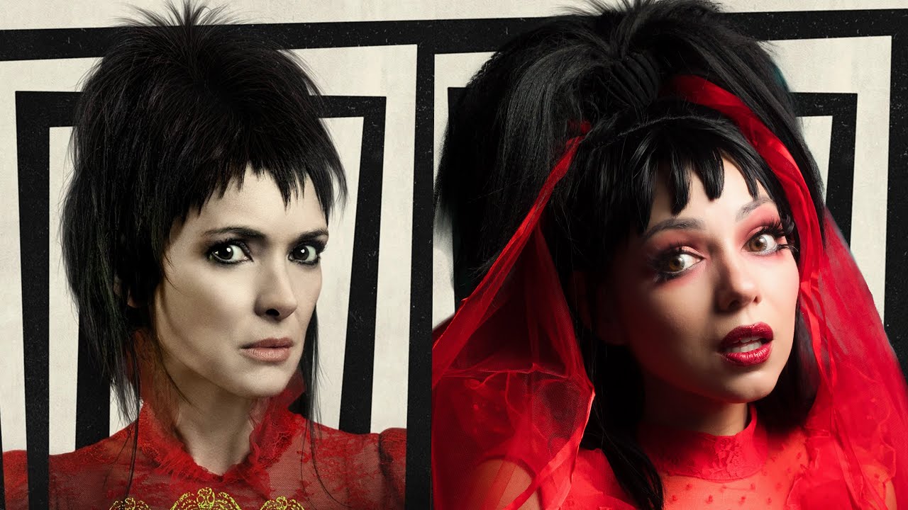 LYDIA DEETZ Beetlejuice Makeup Look! - YouTube