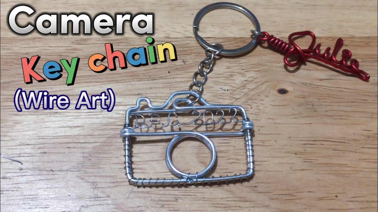 DIY CAMERA key chain (wire art) - YouTube