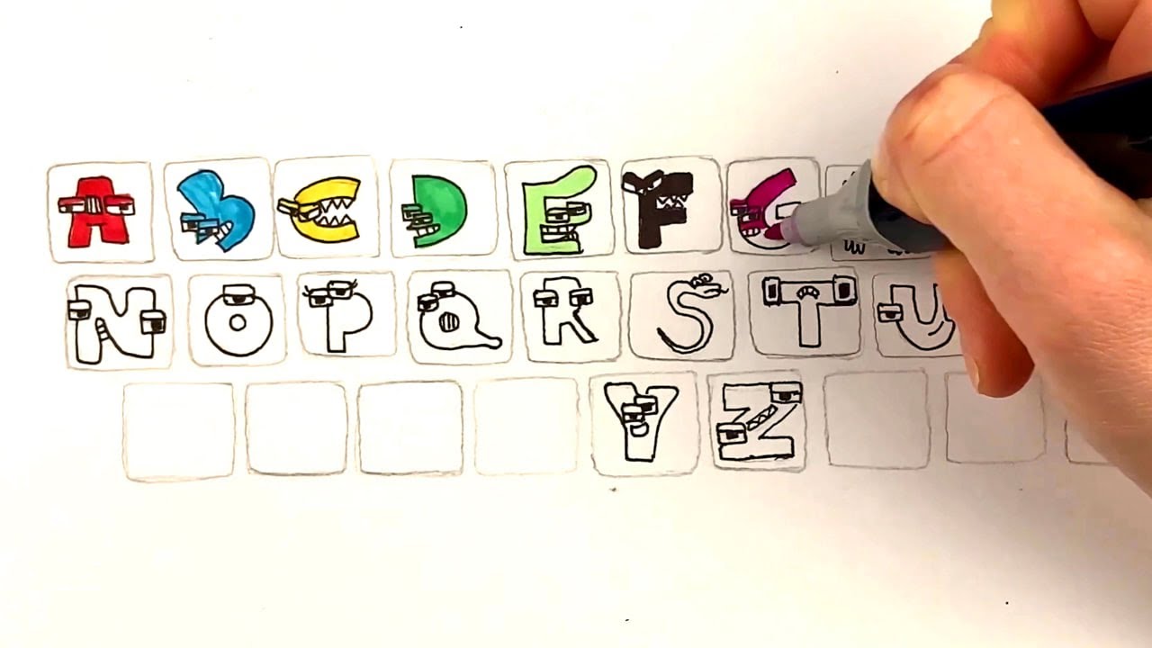How to draw ALPHABET LORE (A-Z) | All Letters ...