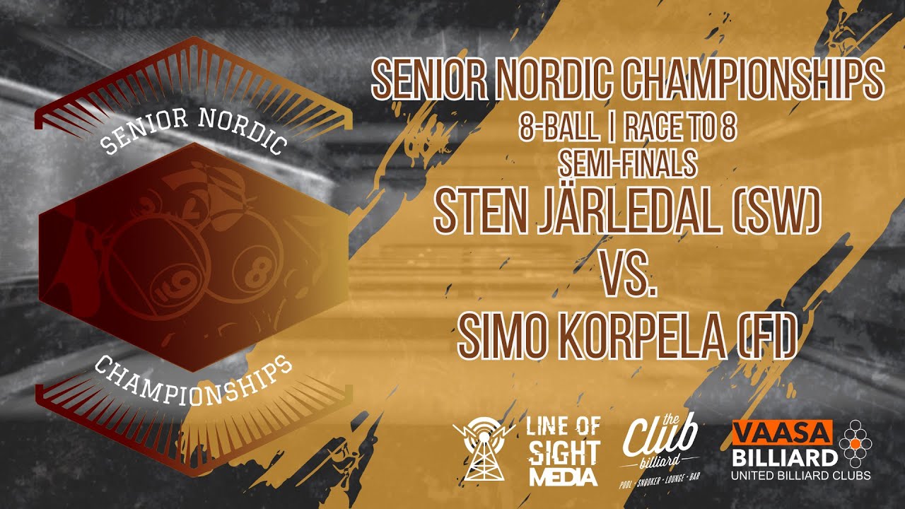 Sten Järledal (sw) vs. Simo Korpela (fi) Senior Nordic Championships 2023 | 8 Ball Pool | - YouTube