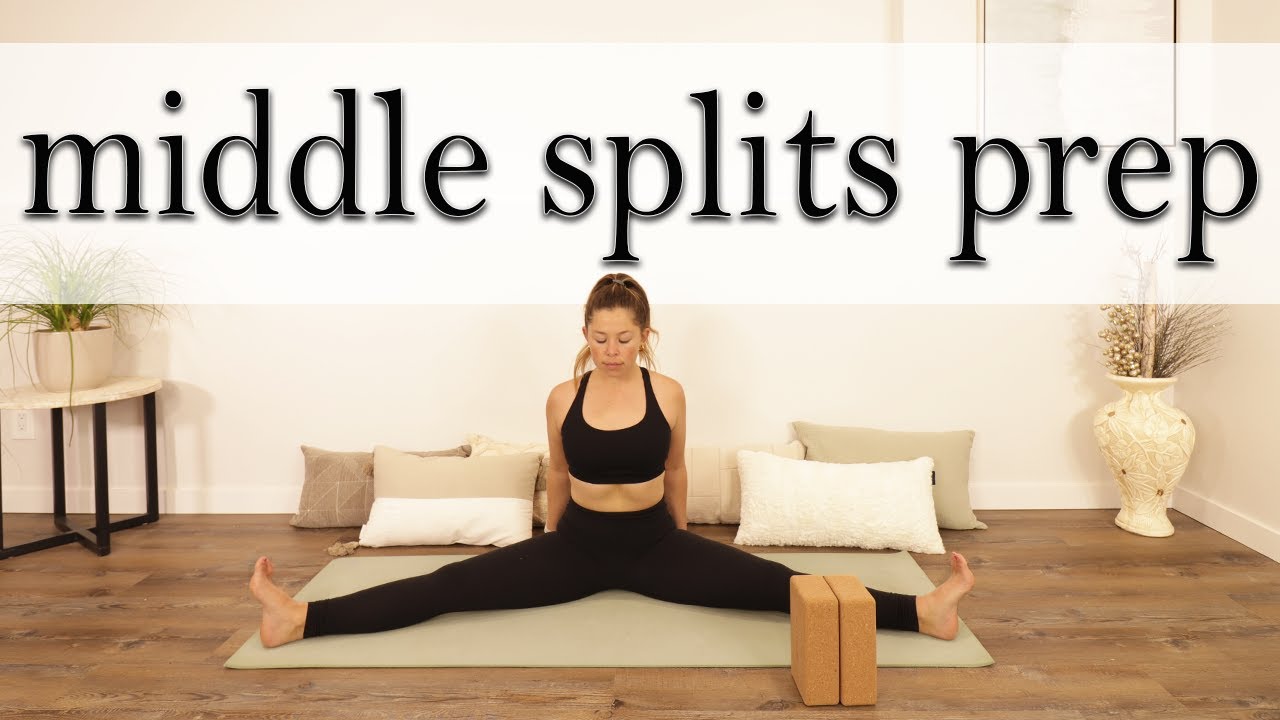 YOGA FOR FLEXIBILITY | Middle Splits Prep with Lower Body Stretch | 21 ...