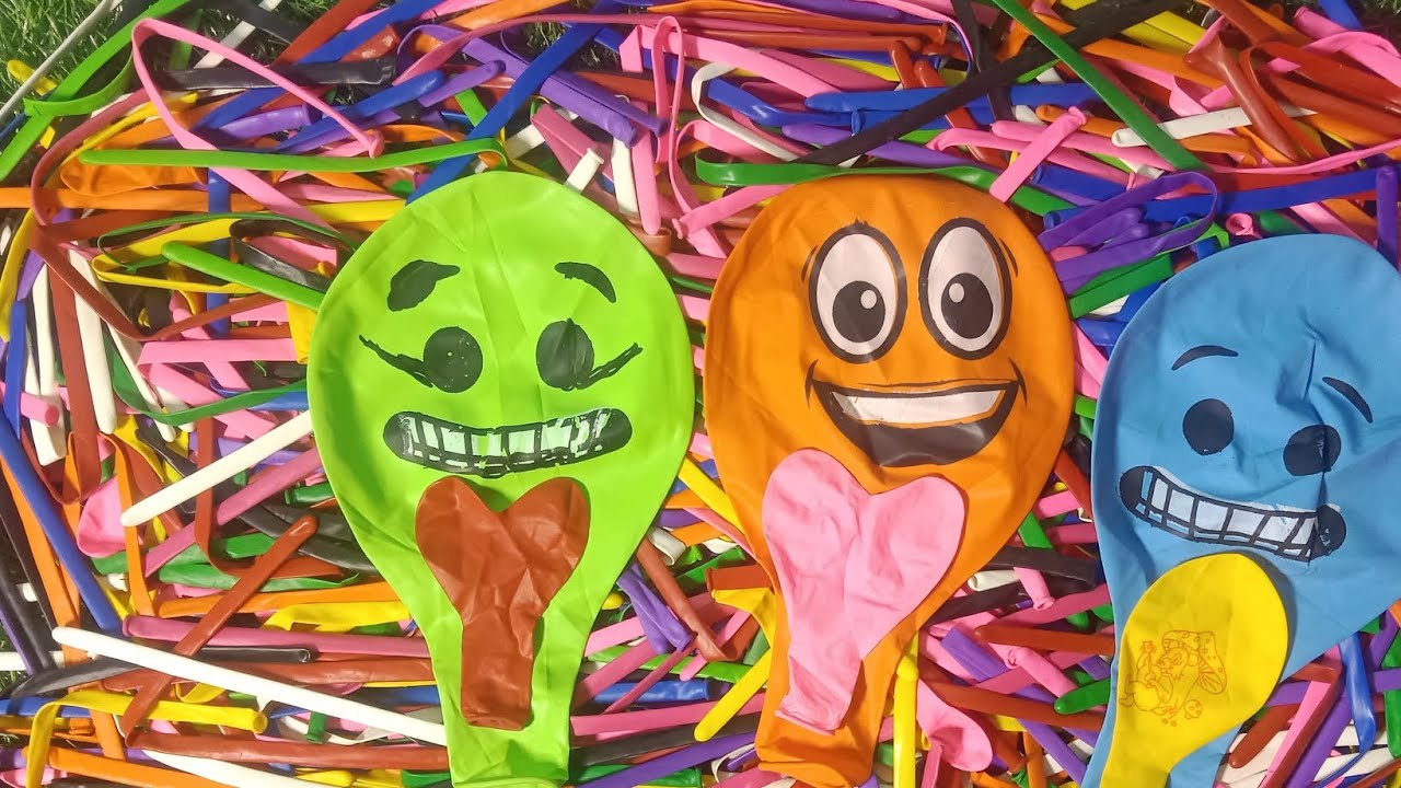 Blowing up Lots of Stick Balloon and Big Colorful Balloons 💖 - YouTube