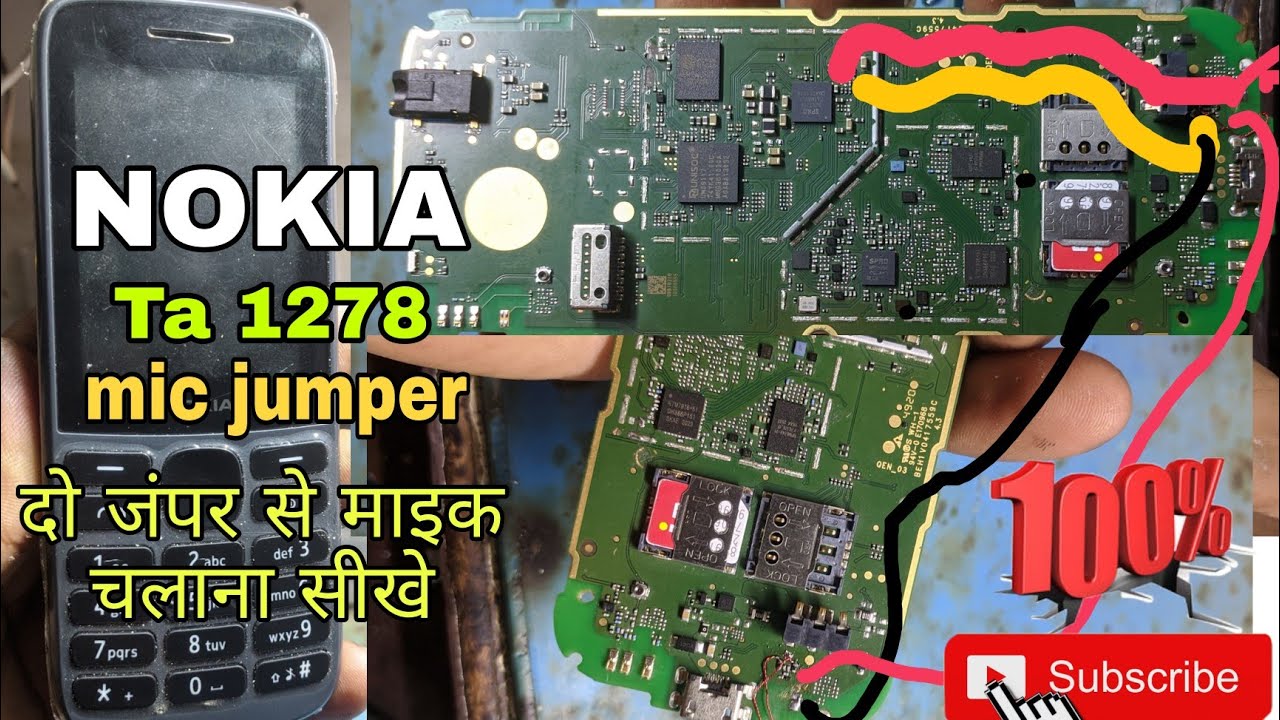 Nokia 1278 mic problem - YouTube
