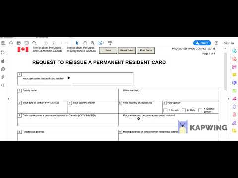 Imm 5531 Reissue a Permanent Resident Card PR Card Canada - YouTube
