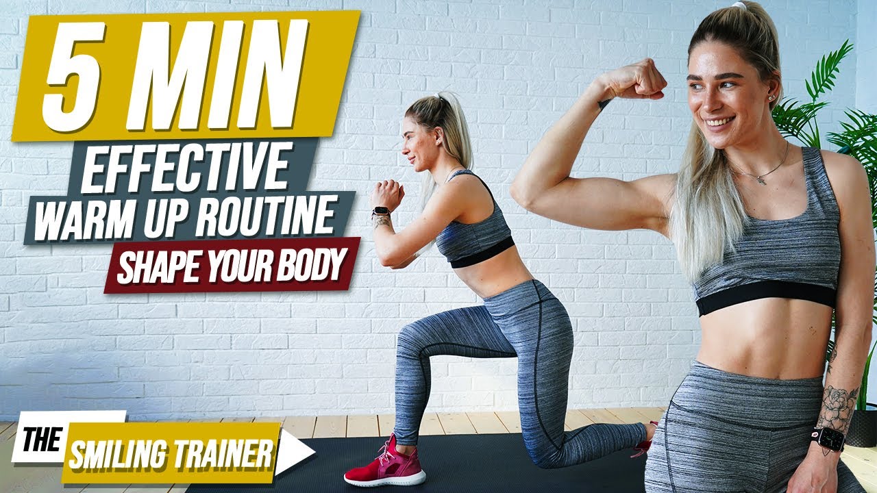 5 Min Full Body Home Exercises | Quick Cardio WARM UP Routine for Any ...