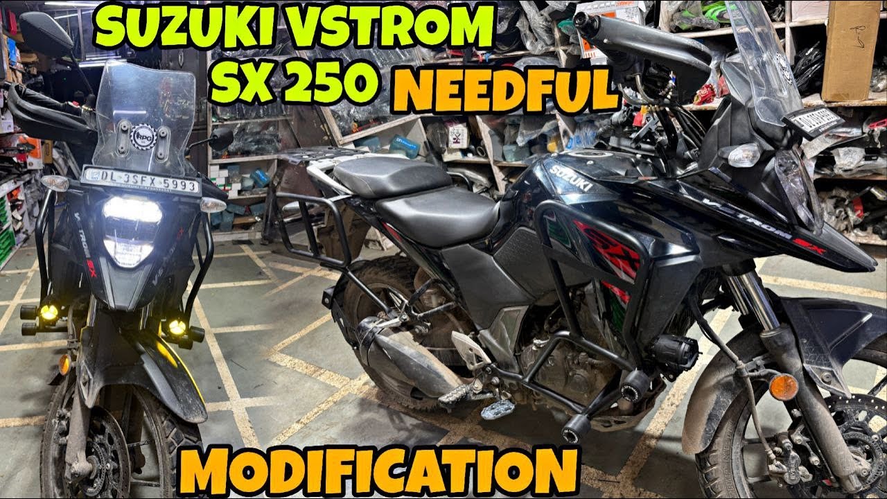 SUZUKI VSTROM 250 SX ki detailed Modification 🔥| Needful Modification ...