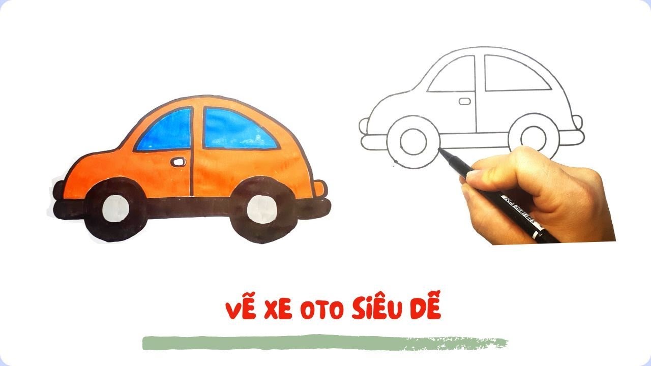 Cách vẽ xe oto siêu dễ - How to draw a car super easy - Bàn Tay Kì Diệu ...