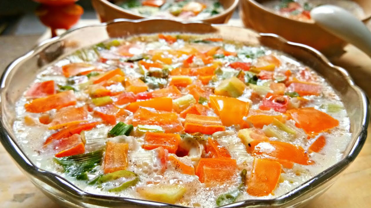 Vegetable steam egg pudding, masarap na almusal 2 eggs lang good for 5 ...