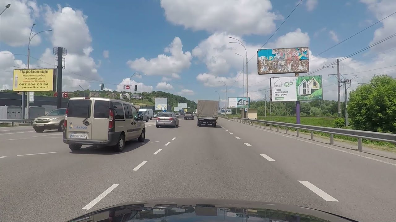 Driving in Ukraine around Kyiv City | Obukhiv highway - YouTube