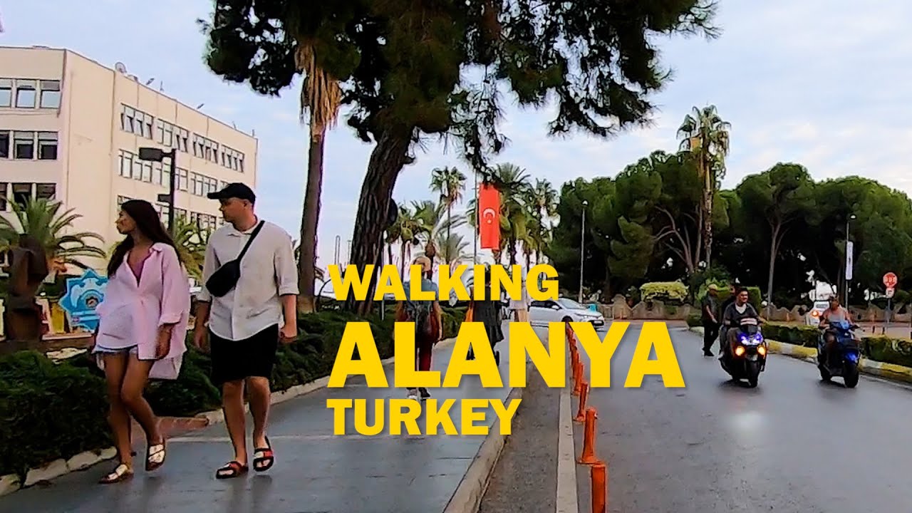 Walking ALANYA Merkez Turkey !! Alanya City Walk !!! Alanya Antalya ...