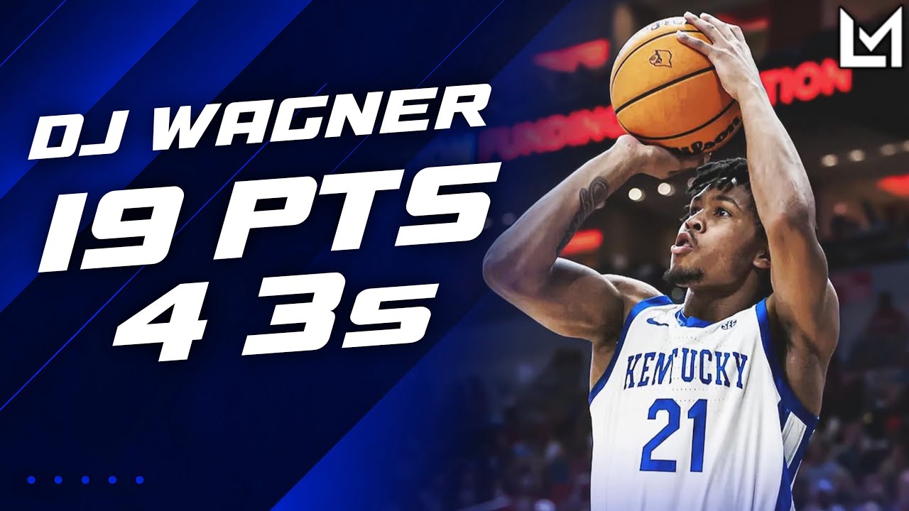 DJ Wagner HEATS UP With 4 3’s🔥 | 19 PTS | Full Highlights - YouTube