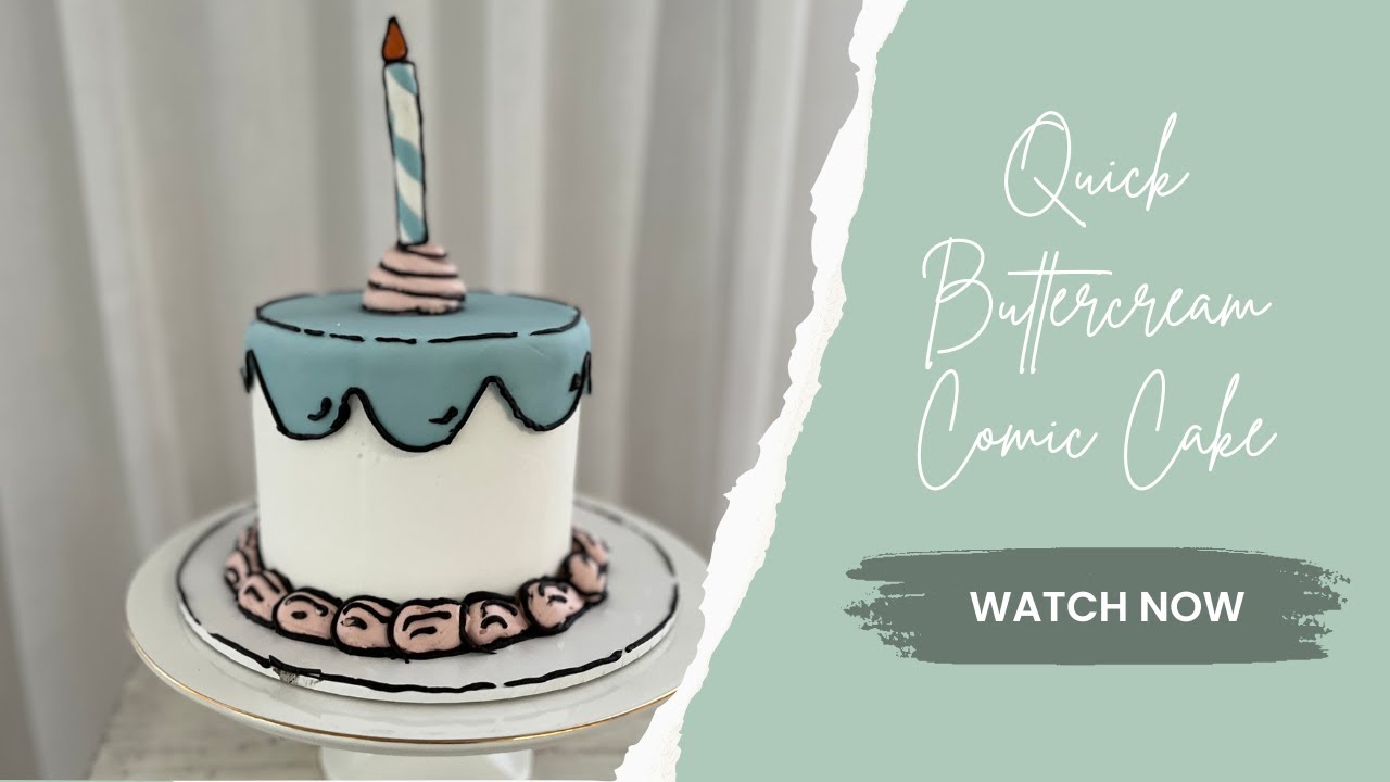 Quick Comic Cartoon Cake with Candle - YouTube