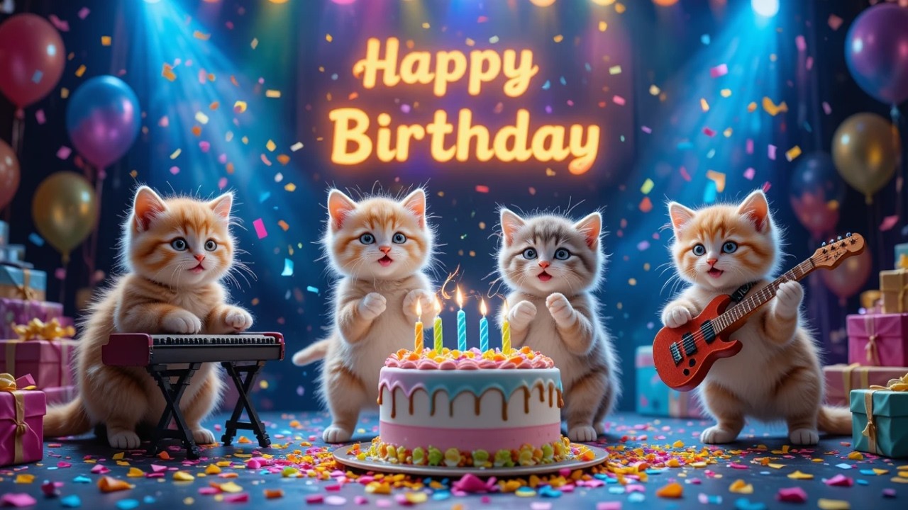 "CATS SING HAPPY BIRTHDAY! 🎶- "Watch These Cats Perform Birthday Song ...