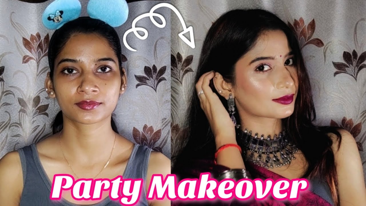 Natural glowy PARTY Makeover🌸 | Step-by-Step Easy Makeup Tutorial ...