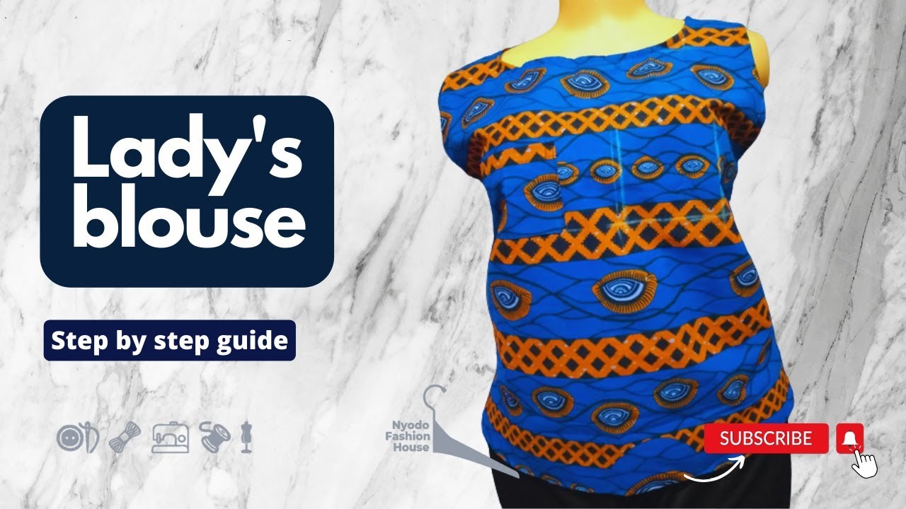 Easy DIY blouse | top | How to cut and sew lady's top - YouTube