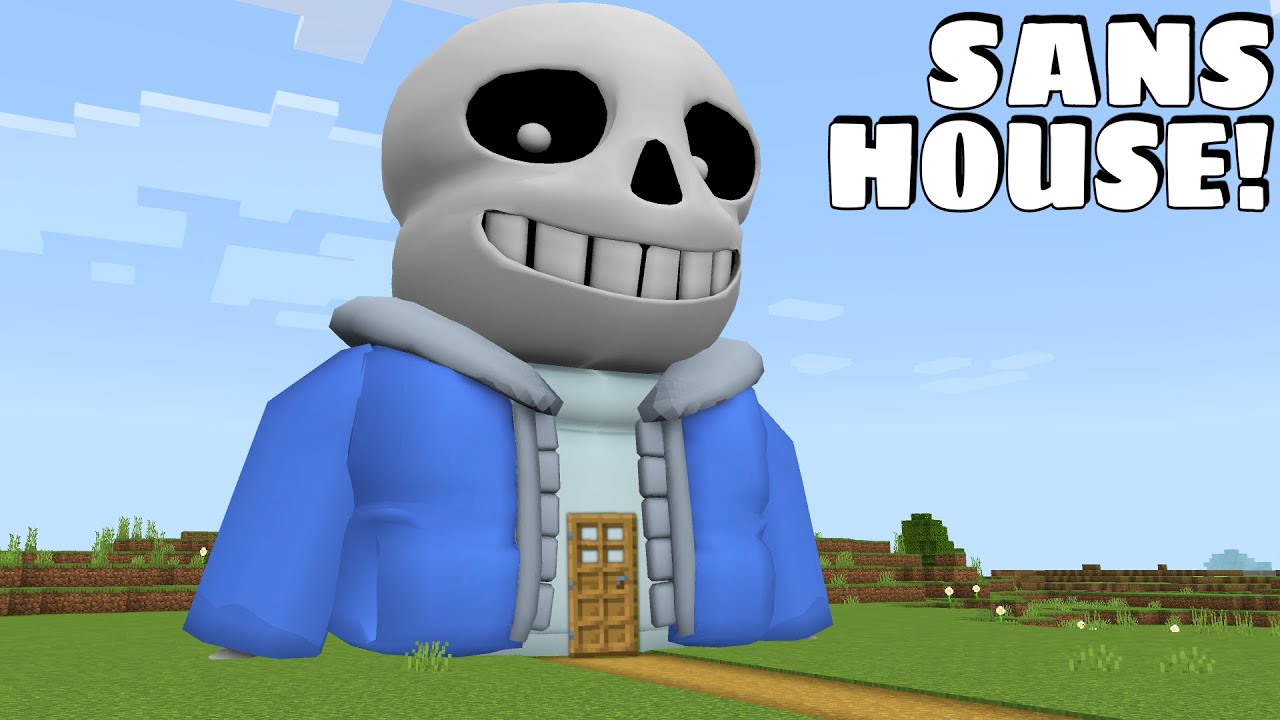 WHAT IS INSIDE SANS HOUSE in Minecraft - Gameplay - Coffin Meme - YouTube