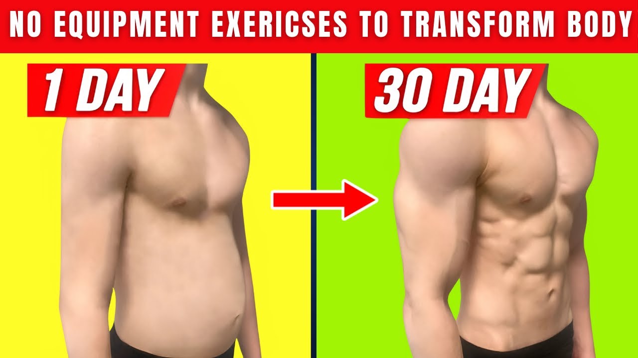 5 No equipment exercises to transform your body quickly. - YouTube